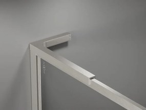Mexen Kioto-XF L sprchová stěna Walk-in s rámem 70 x 202 cm, transparentní 10 mm, kartáčovaný nikl - 800-070-174-97-00-XF