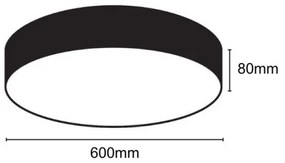 LED Stmívatelné stropní svítidlo LED/50W/230V 3000-6500K černá +dálkové ovládání