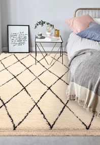 Béžový  koberec Lever Cream Diamond Rozměry: 120x170 cm