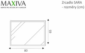 MAXIVA Předsíňová stěna - SARA, světlá borovice/tmavá borovice