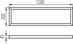 Montážní rámeček pro LED panel Kanlux BRAVO ADTR 12030 B 27614