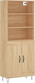 Skříň highboard dub sonoma 69,5 x 34 x 180 cm kompozitní dřevo 3189952
