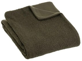 Zelená deka s beránkem 130x160 cm Sherpa Bouclé – Casa Selección