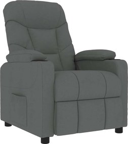 Masážní křeslo tmavě šedé textil 339093