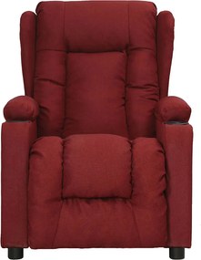 Polohovací křeslo vínové textil 339051
