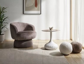 Otočné designové křeslo COSMIC RAVEN, tmavě béžové