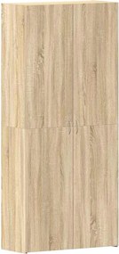 Skříň na obuv 80 x 35.5 x 180 cm Kompozitní dřevo Hnědá 3333838