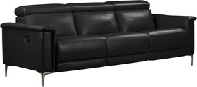 Černá pohovka z imitace kůže 222 cm Lund – Støraa