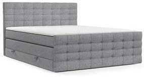 Šedá boxspring postel s úložným prostorem 160x200 cm Blend – Maison de Rêve