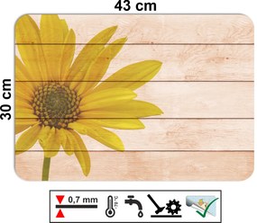 PokojovaDekorace.cz, Prostírání - 510, Kytky na dřevě slunečnice, 43x30cm