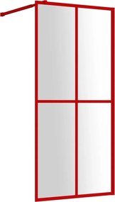 vidaXL Zástěna do průchozí sprchy čiré ESG sklo 80 x 195 cm [154942] Barva: Červená