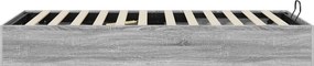 Ottoman postel Šedá Sonoma 80,5 x 200 cm Dřevěný materiál 3409266
