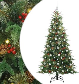 Umělý Skládací Vánoční Strom s stojanem Zelená 210 cm PE a PVC 3397435