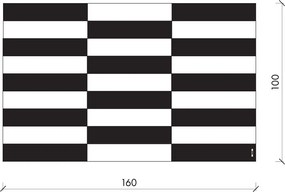 Červená/světle modrá bavlněná plážová osuška 100x160 cm Su – noo.ma