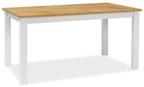 MAXIVA Jídelní stůl - ADAM, 120x68, dub votan/bílá