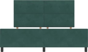 Postel s boxspringem s čelo Tmavě zelená 180 x 200 cm samet 3344960