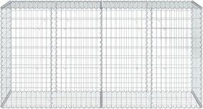 Gabionový koš s víkem 200 x 50 x 100 cm pozinkované železo 3295143
