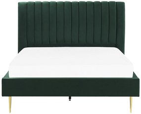 Sametová postel 140 x 200 cm zelená MARVILLE Beliani