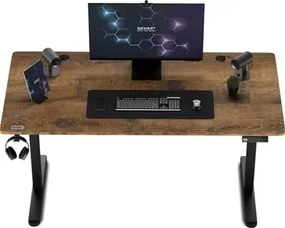 SENSE7 Nojo Pracovní stůl černá-dub / elektricky nastavitelná výška /