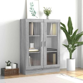 vidaXL Vitrína 82,5 x 30,5 x 115 cm kompozitní dřevo [802755] Barva: šedá sonoma
