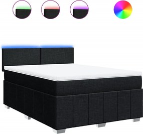 Box spring postel s matrací černá 140 x 190 cm textil 3289358