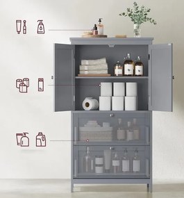 Koupelnová skříňka Vasagle Swede 110 cm šedá