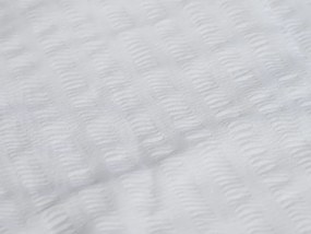 Sada krepového povlečení DENYX BLEND světle krémové, hotelová kapsa + prostěradlo Jersey 90 x 200 cm šedobéžové, jednolůžko