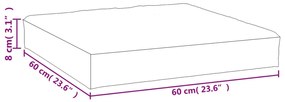 Poduška na palety tyrkysová 60 x 60 x 8 cm oxfordská látka - Default Title