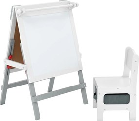Costway Dětský stojan s židlí, výškově nastavitelná dětská tabule