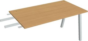 Hobis Kancelářský stůl k řetězení Hobis USA 1400RU, deskaakát, bílá RAL 9016