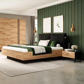 DECO | komoda D4S | 138 cm | kraft zlatý/antracit | VÝPRODEJ Z PRODEJNY