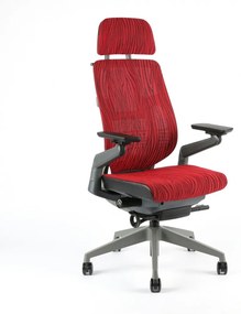 Office Pro Kancelářská ergonomická židle Office Pro KARME MESH — více barev Červená žíhaná