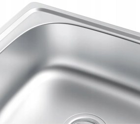 Erga HD, 1-komorový ocelový dřez 460x410x160 mm, povrch MikroDekor, ERG-MLS-HD4641D