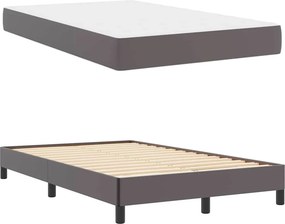 Rám postele s matrací Šedá 120 x 190 cm textil 3398621