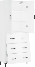 Skříň highboard bílá 69,5 x 34 x 180 cm kompozitní dřevo 3195843