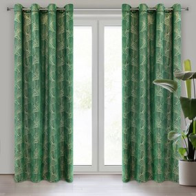 ZATEMŇOVACÍ ZÁVĚS NA KROUŽCÍCH PIERRE CARDIN GOYA 140X250 CM ZELENÁ