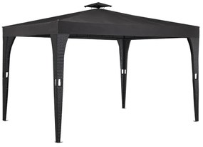 Zahradni altán pavilon DEU LUXUS XXL polyratan >3x4m antracit