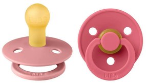 Bibs dudlíky kaučuk 2 ks 0-6 měsíců Colour Dusty-pink-coral
