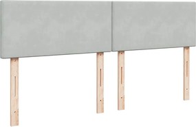 Box spring postel s matrací světle šedá 180x200 cm samet 3287800