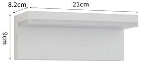 Brilagi - LED Venkovní nástěnné svítidlo TESSI LED/10W/230V bílá IP54