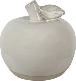 Béžová porcelánová dekorace jablko Apple XS - Ø 6*6 cm