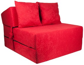 FIMEX Rozkládací křeslo SUPER Comfort pro hosty 70x200x15 Červená