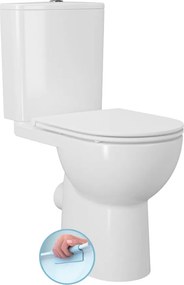 Sapho SANIVEX WC kombi 36 x 63x 45 cm zvýšený sedák Rimless spodní/zadní odpad bílá PC108WR