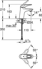 Grohe Eurostyle - Páková umyvadlová baterie S chrom