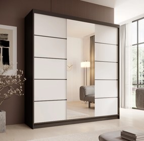 ADRK Furniture Posuvná skříň se zrcadlem Sonic 200 ADRK-SW-SON-BW-200