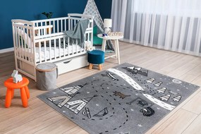 Dětský kusový koberec Fun Indian grey - 120x170 cm
