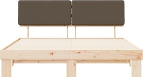 Rám postele s čalouněným čelem s čelo Taupe 180 x 200 cm 3398082