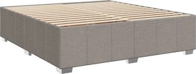 Rám postele bez matrace taupe 200 x 200 cm textil 3284864