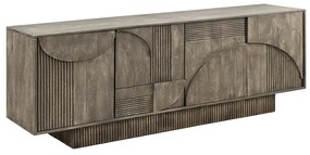 Massive home | Komoda Art Deco 170cm masiv šedé mango