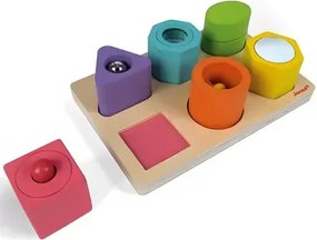 JANOD Vkládací puzzle Tvary a zvuky / dřevěné / od 2 let
